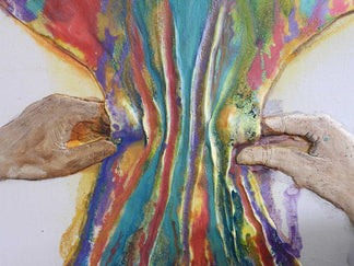 The Dyer- 3D Painting, Australian Art – TraceysColourMyWorld